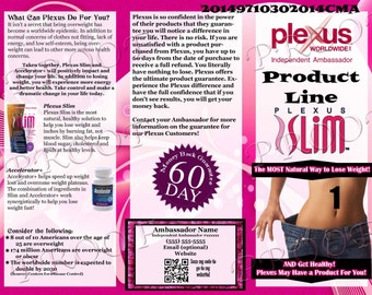 Updated with Block! Plexus Slim Full Product Line Brochure! Tri-Fold 8 ...