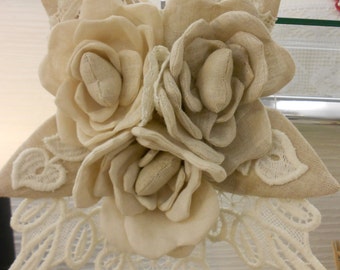 Items similar to Linen Flowers on Etsy
