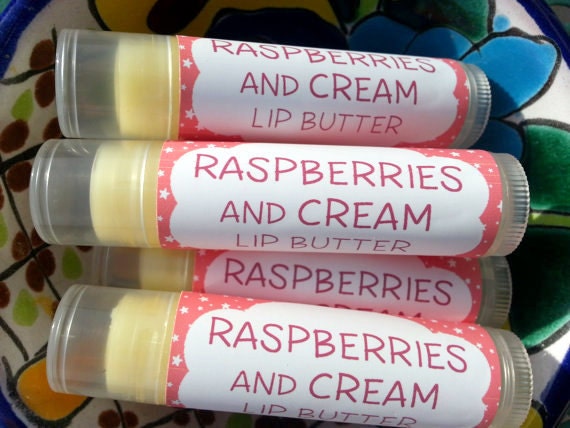 Raspberries and Cream Lip Butter Lip Balm Lip Moisturizer