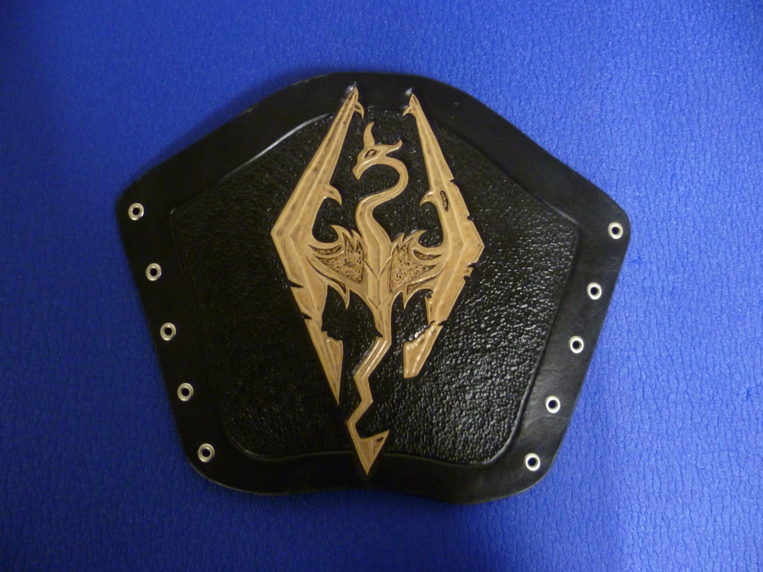 Hand Carved Leather Archery Bracer Armguard by ArtemisLeathercraft