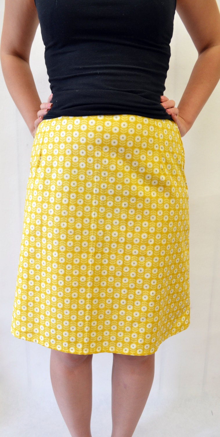 Simple A line skirt SEWING PATTERN by OwlandSewingCat on Etsy