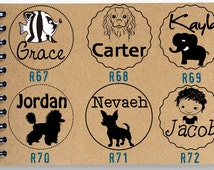 Round Personalized kids name stamps,signature stamps, cartoon name ...