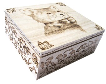 Pyrography box | Etsy