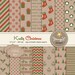 Christmas Digital Paper Kraft Christmas by JennyLDesignsShop