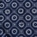Nankeen Indigo Fabric by the Yard Hand Stenciled on 100%
