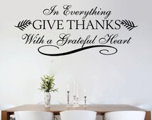 Unique give thanks vinyl related items | Etsy