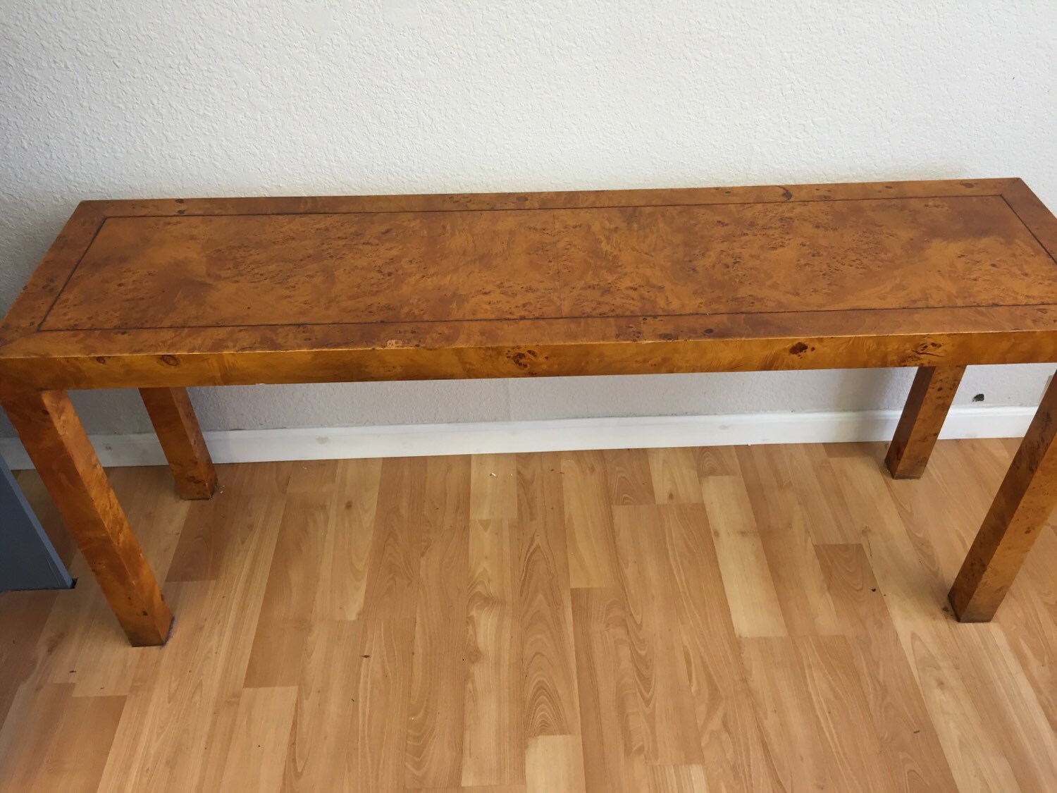 1970’s paraon style burl wood concole table – Haute Juice