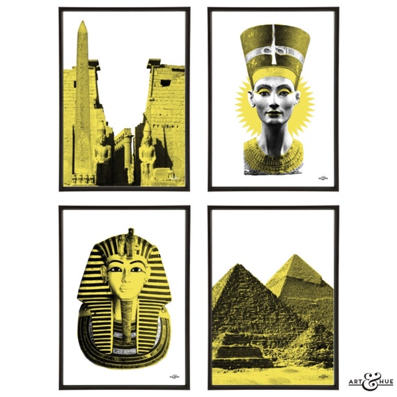 Ancient Egypt Group of 4 Pop Art Prints