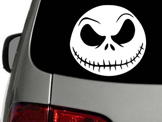 Jack Skellington Vinyl Decal sticker white by DecalAce on Etsy