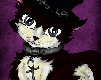 Furry gothic hat | Etsy