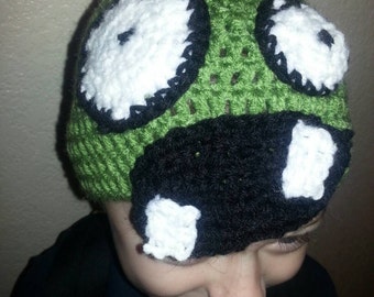 Plants Vs Zombies inspired crochet beanie