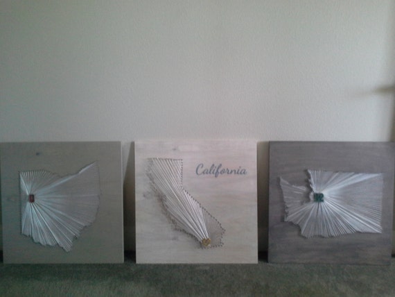 Items similar to Custom Made State String Art on Etsy