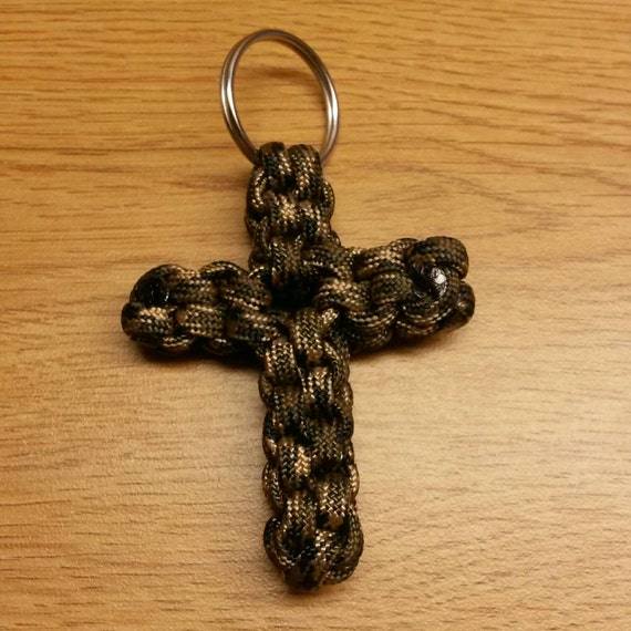 550 Paracord Cross Keychain by TacticalSupplyPlus on Etsy