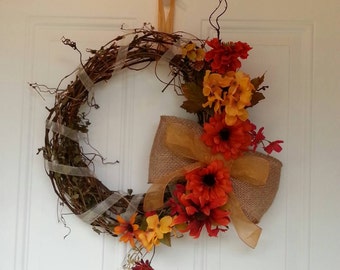 Popular items for unique fall wreath on Etsy