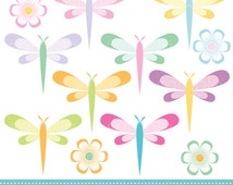 Popular items for dragonfly clip art on Etsy