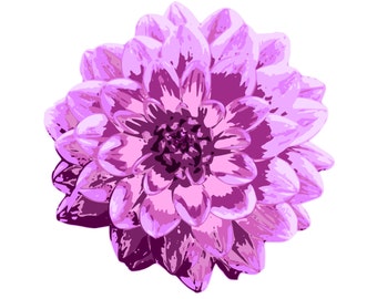 Dahlia clip art | Etsy