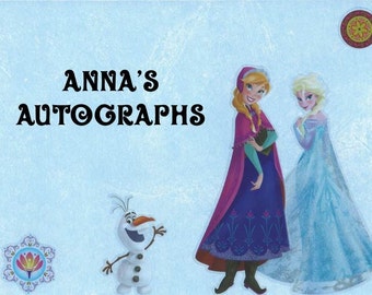 Personalized Disney Frozen Anna & Elsa Autograph Book