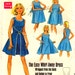 1960s Butterick 5368 Whirl Away Dress Pattern Wrap Dress Scoop