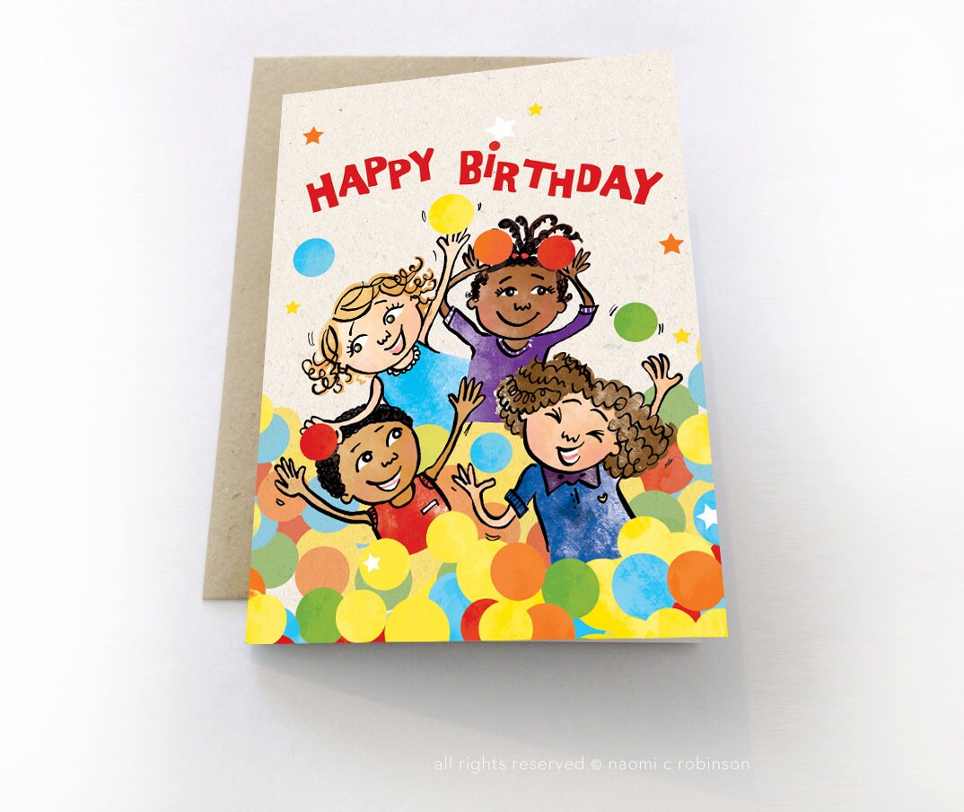 Happy Birthday Card Multicultural Birthday Cards Childrens