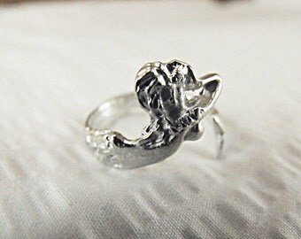 Sterling Silver Mermaid wrap ring mermaid ring sea princess