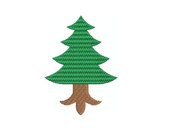 Pine tree embroidery | Etsy