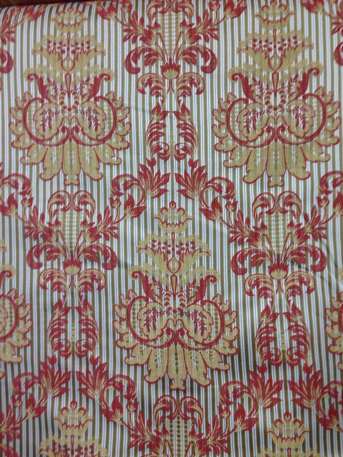 Royal Striped Damask Fabric Upholstery Fabric By The Yard