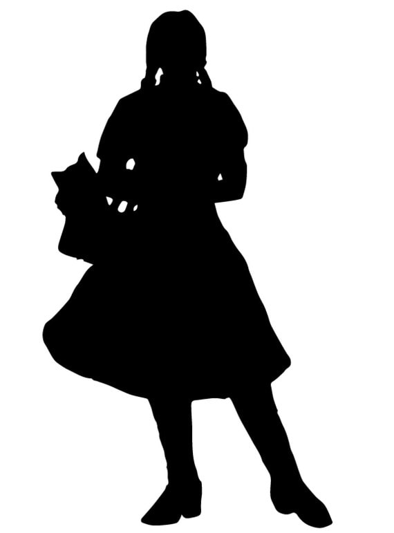 Silhouette Dorothy and Toto Wizard of Oz Vinyl by RedRavenSignShop