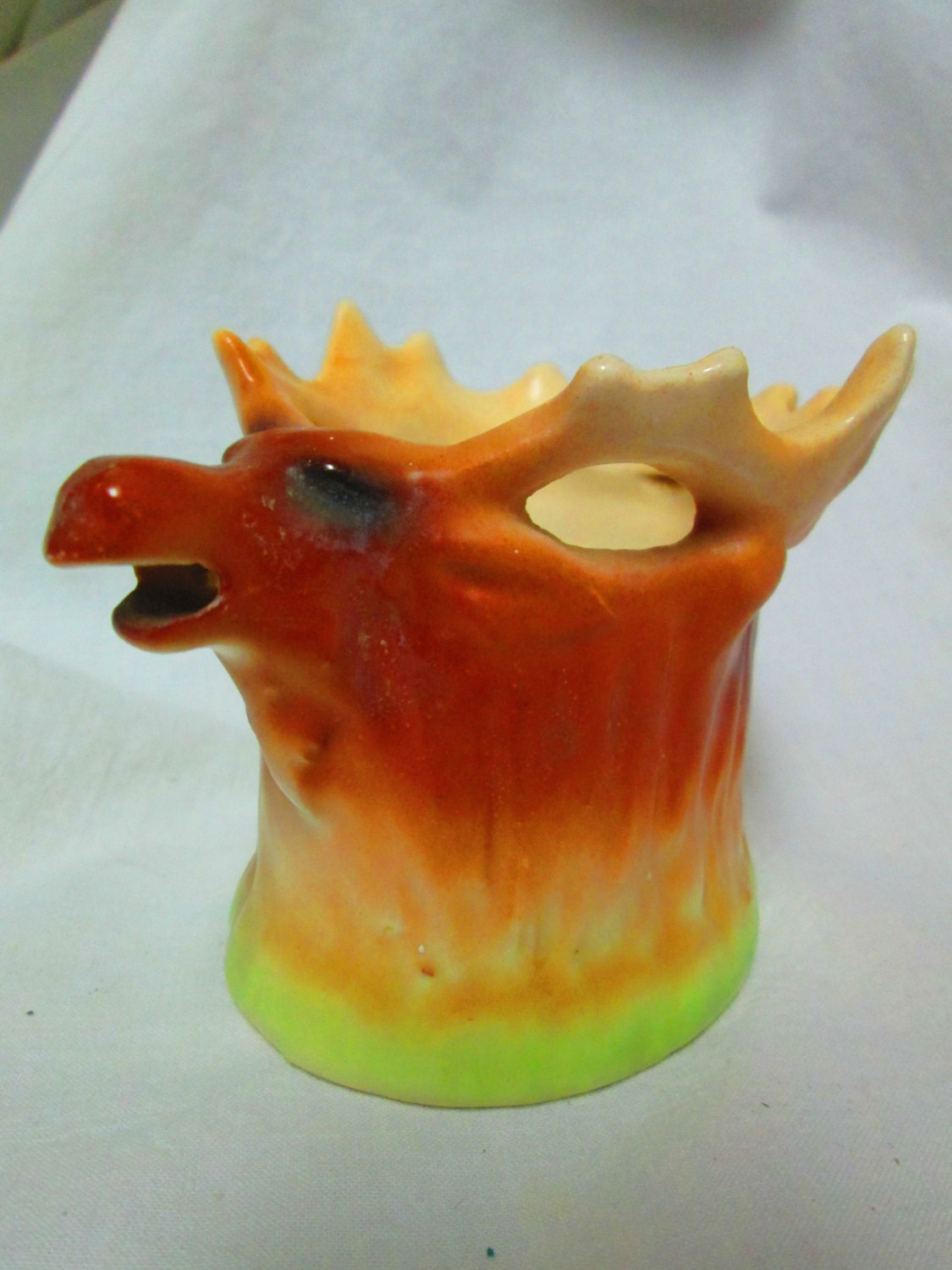 Great Moose Face Cream Pitcher Pottery Mid Century