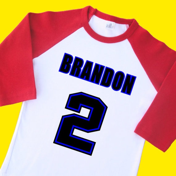 Number 2 Jersey. 2nd Birthday. Personalized T by iHeartGiggles