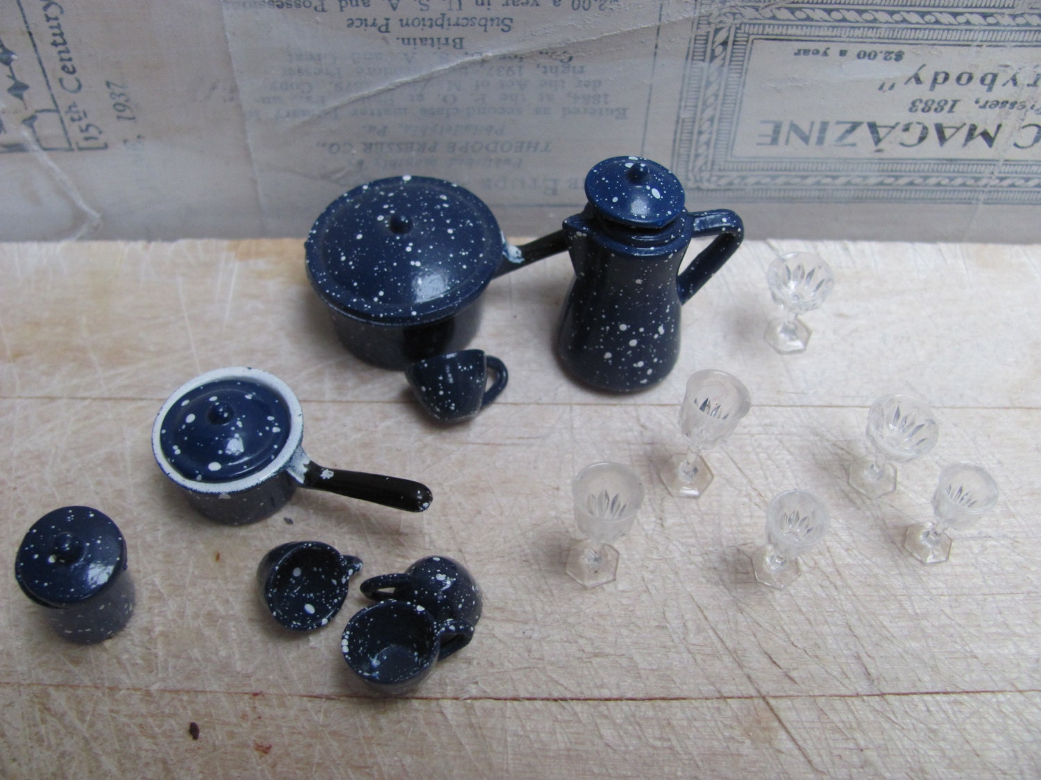 miniature enamel coffee pot, cups, pots, glasses – Haute Juice