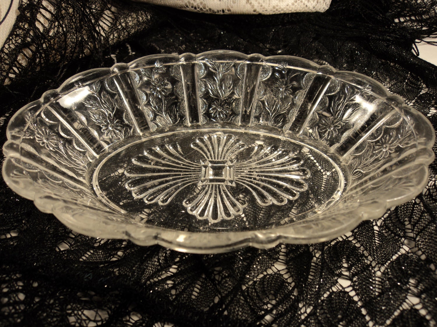 Victorian EAPG Bryce Brothers glass Celery Dish Paneled Daisy Brazil ...