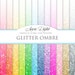 Glitter Ombre Digital Paper. Scrapbooking Backgrounds