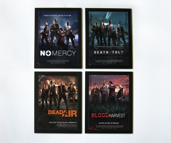 Left 4 Dead Campaign Posters Set of 4 by FailingCookie on Etsy