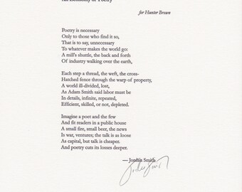 Poetry broadside | Etsy