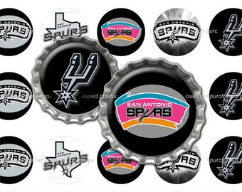 San Antonio Spurs NBA Bottle Cap Images - 1 inch size - Suitable for ...