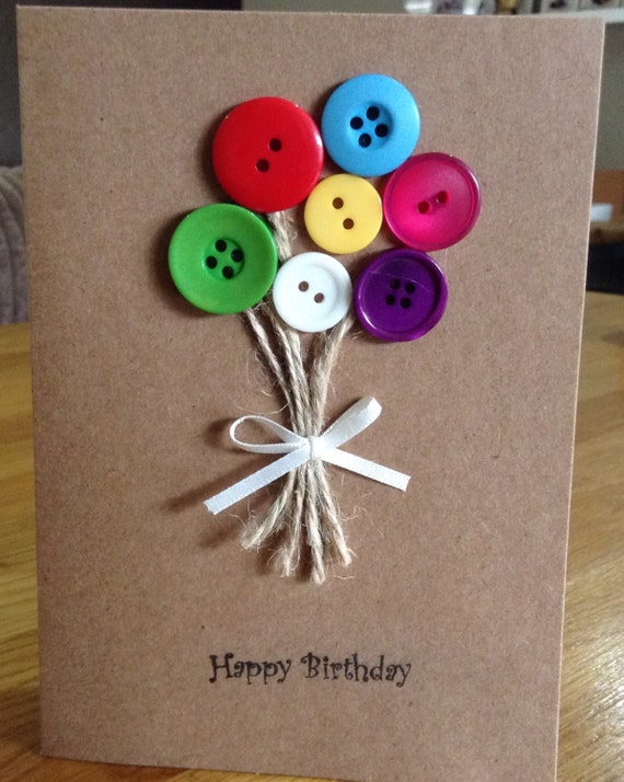 Items Similar To Handmade Button Cards On Etsy