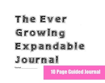 5 Printable Guided Journal Pages: Collection 2 Wild and