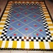 FLoorcloth / hand painted rug/ Country Primitive/ French