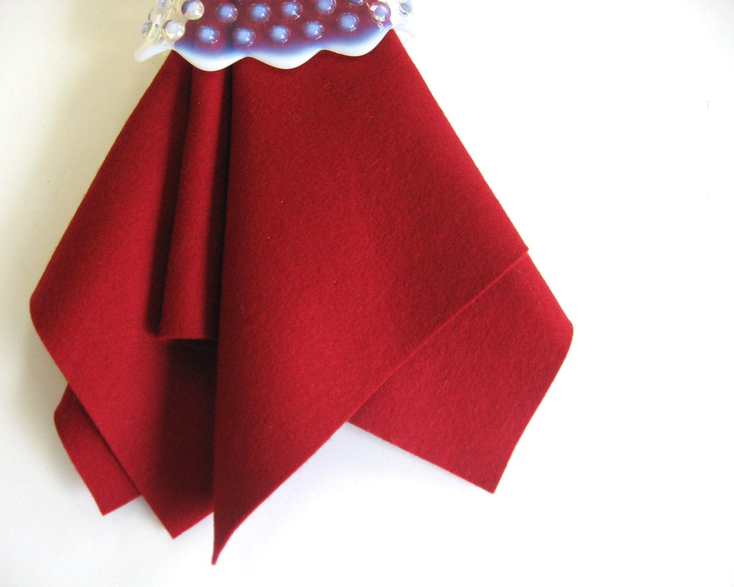 Dark Red Felt 100% Wool Felt Square Large Felt Sheet DIY