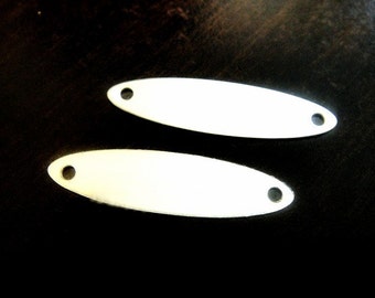 Sterling Silver Satin Blank Tags Stamps Discs by SilverCityBeads