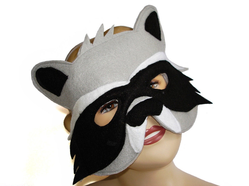 Children's Woodland Animal RACCOON Felt Mask and by MagicalAttic