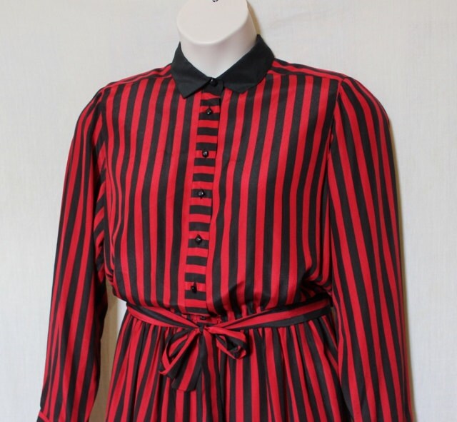 Red Striped 90s Secretary Dress Pinstripe Vintage Liz Claiborne Suit ...