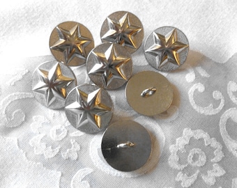 Star metal buttons | Etsy