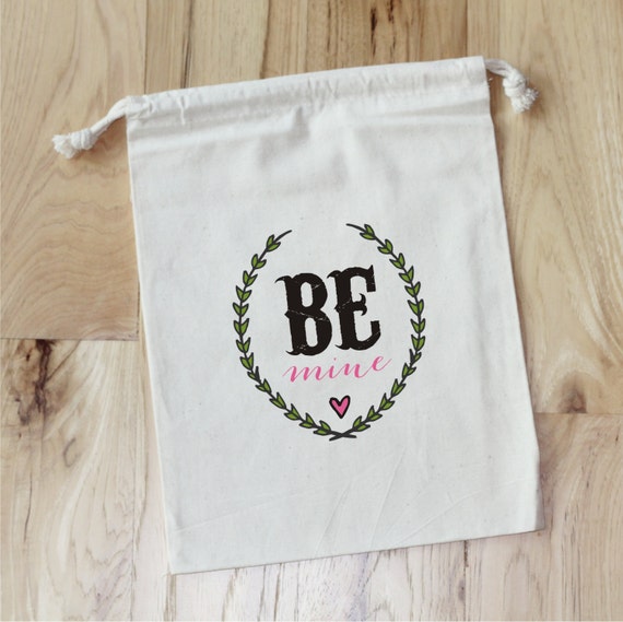 BE MINE Personalized VALENTINE Favor Bags Set of 10 love