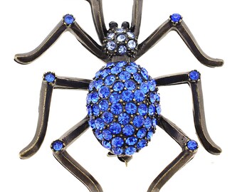 Items similar to Vintage Rhinestone Spider Pin \/ Brooch on Etsy