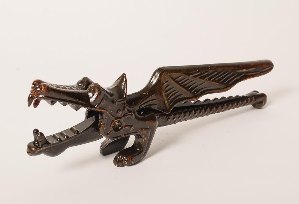 Vintage metal Dragon, nut cracker in original carton box. – Haute Juice