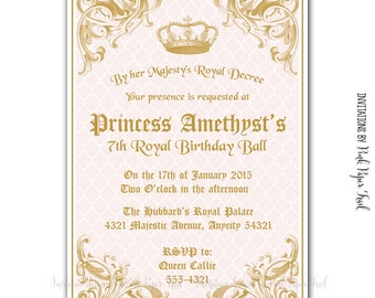 Royal Birthday Party Invitation Wording