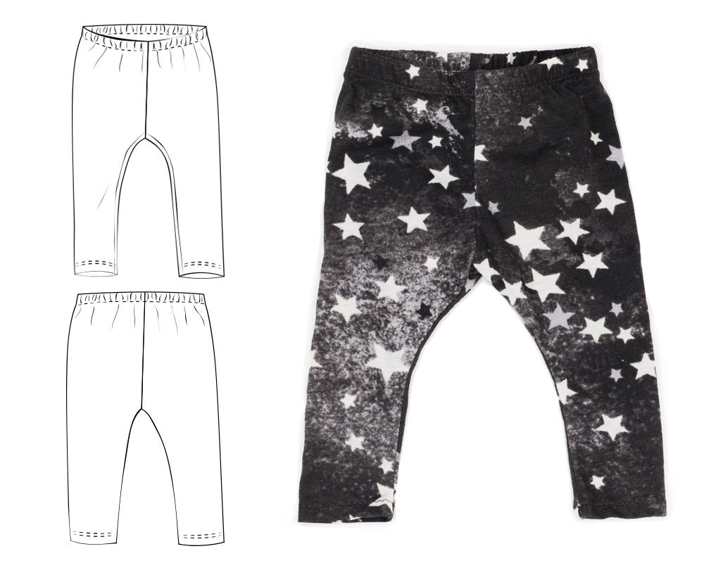 Childrens leggings sewing pattern // pdf digital download