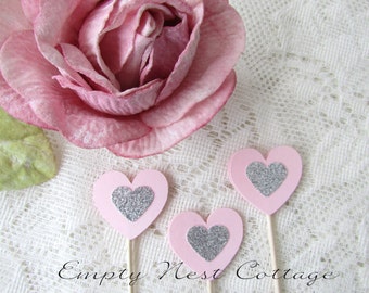 Heart cupcake topper | Etsy
