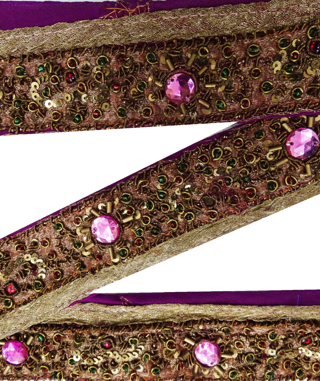 India Vintage Metallic Gold Sari Border 1YD 1.1″ Inches Trim Hand ...